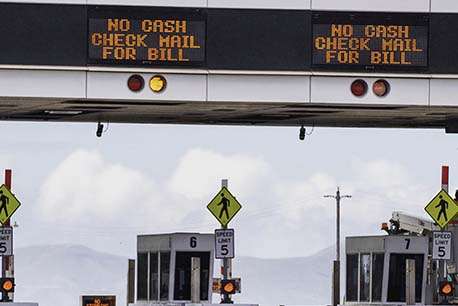 Cashless notices in effect